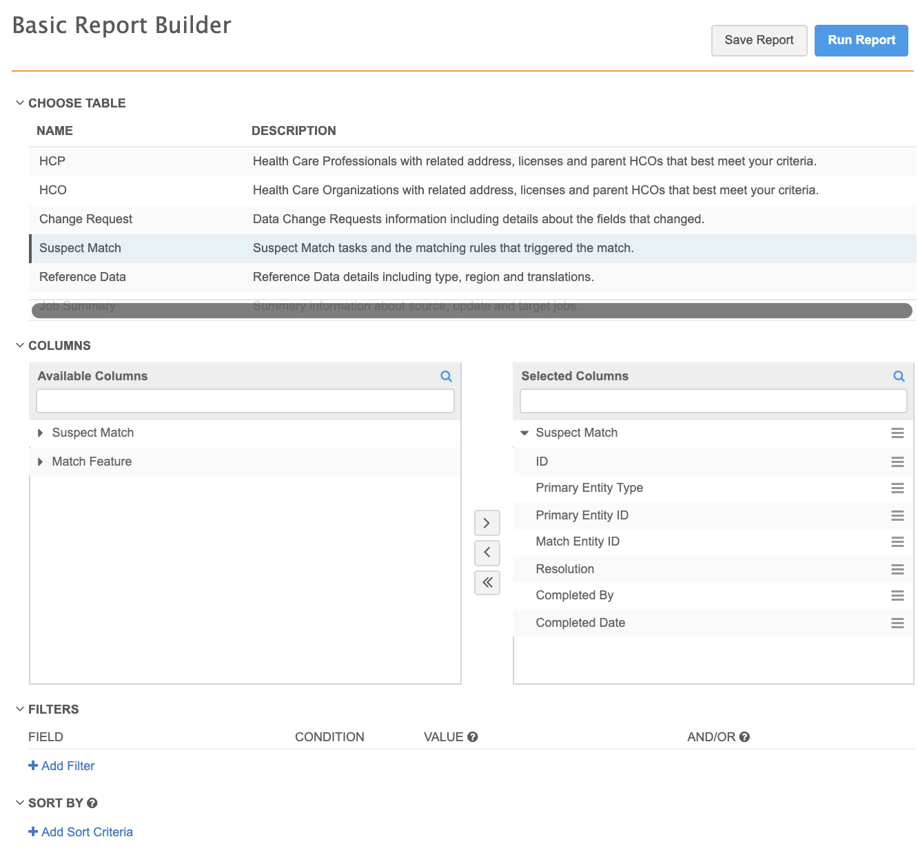 Suspect match query samples